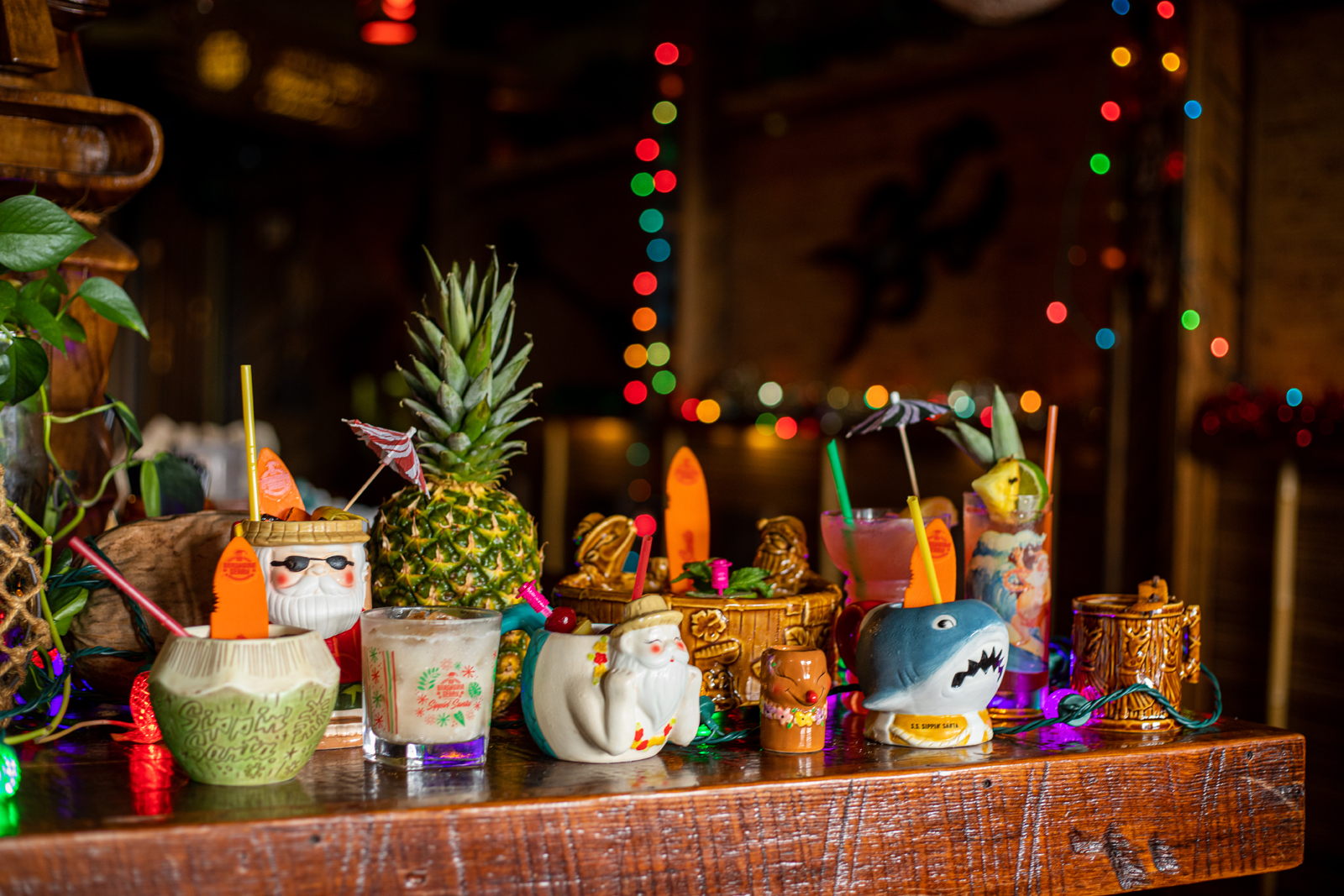 Sippin Santa at Hugman's Oasis
